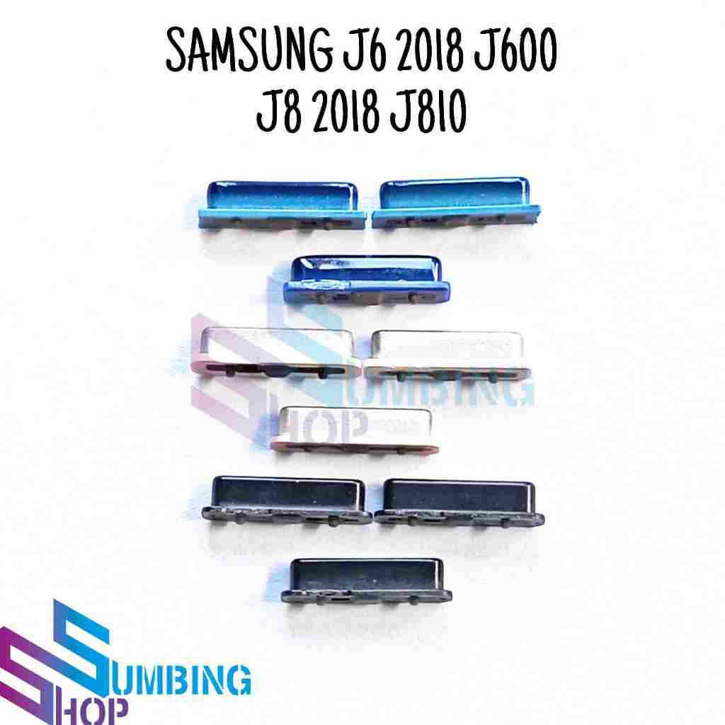 TOMBOL Outer Button Samsung J6 2018 J600 J8 2018 J810 Rubber Power On ...