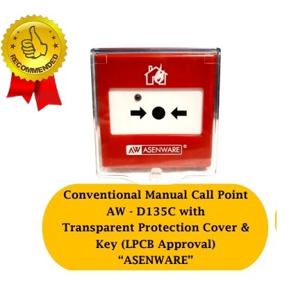 MERAH Conventional Manual Call Point Emergency Break Glass Box Red Red ...