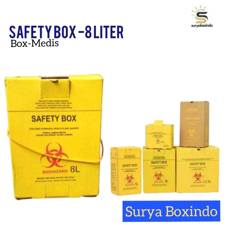 Safety Box 8 Liter (COMPLETE)/Medical Trash Can | Shopee Malaysia