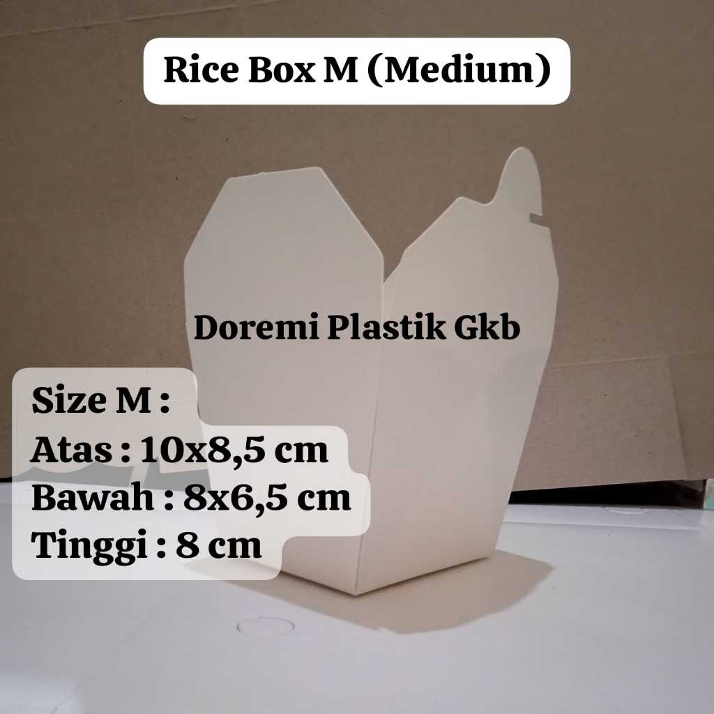 PUTIH [Isi 25pcs] Food Pail M White/Food Pail Box/Rice Box Packaging ...