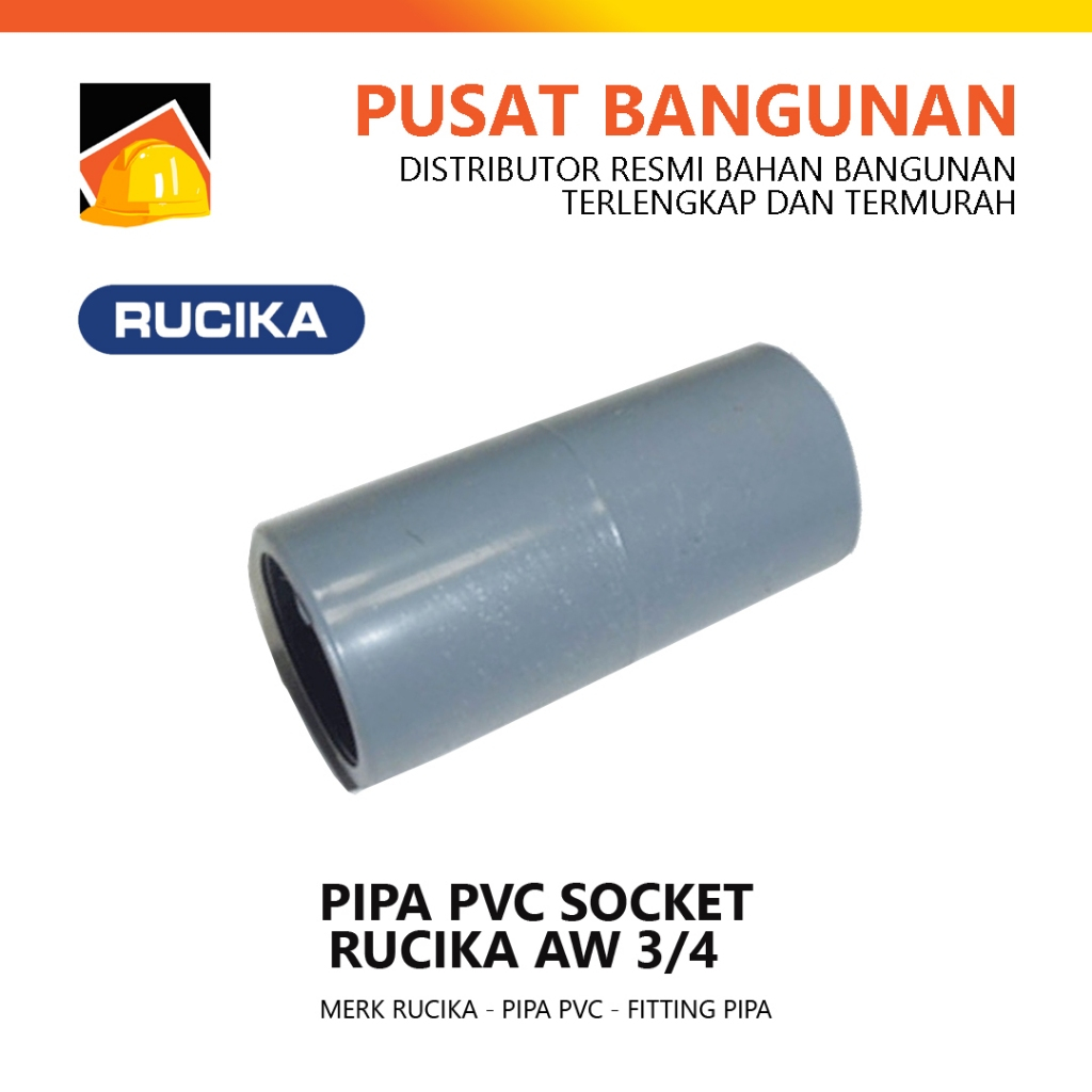 Sock AW 3/4" RUCIKA PVC Pipe Fittings/SOCKET/SOK | Shopee Malaysia