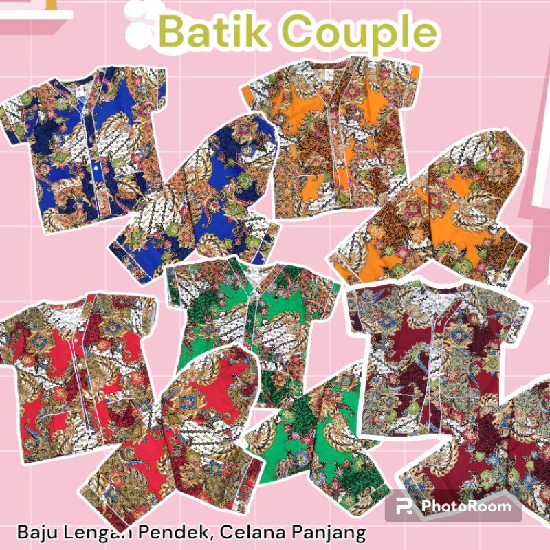 Pajama couple size 1 To XL/Pajama batik Chart/couple Nightgown | Shopee ...