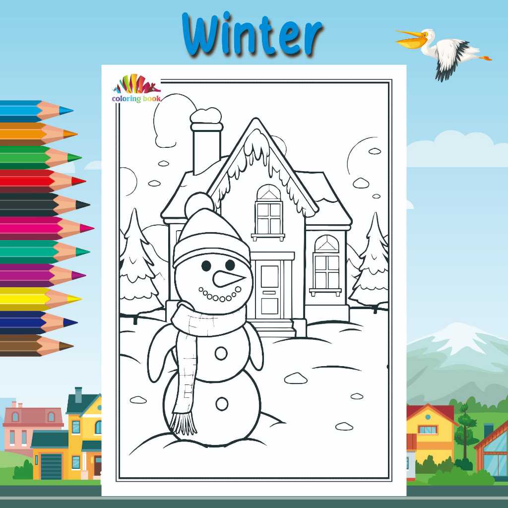 Coloring PAPER / COLORING / DRAWING PAPER / WINTER / COLORING PAPER FOR ...