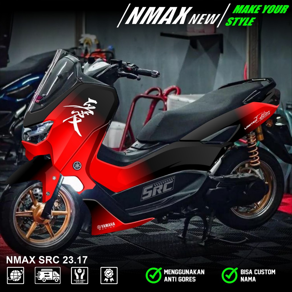 HITAM All New Nmax Full Body Sticker Decal 2020 2021 2022 2023 2024 ...