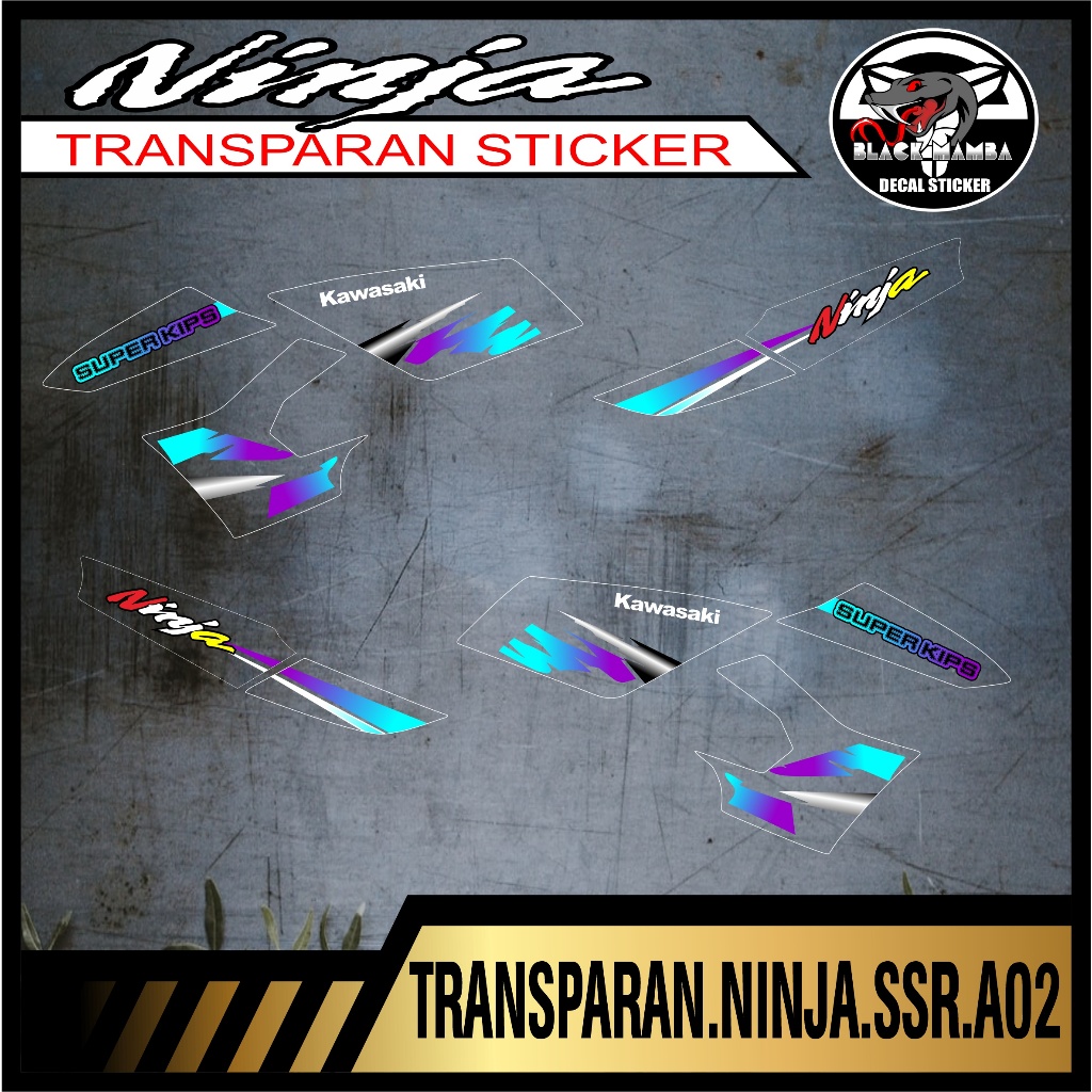 Transparent STICKER NINJA SSR STRIPING Transparent KAWASAKI NINJA SSR ...