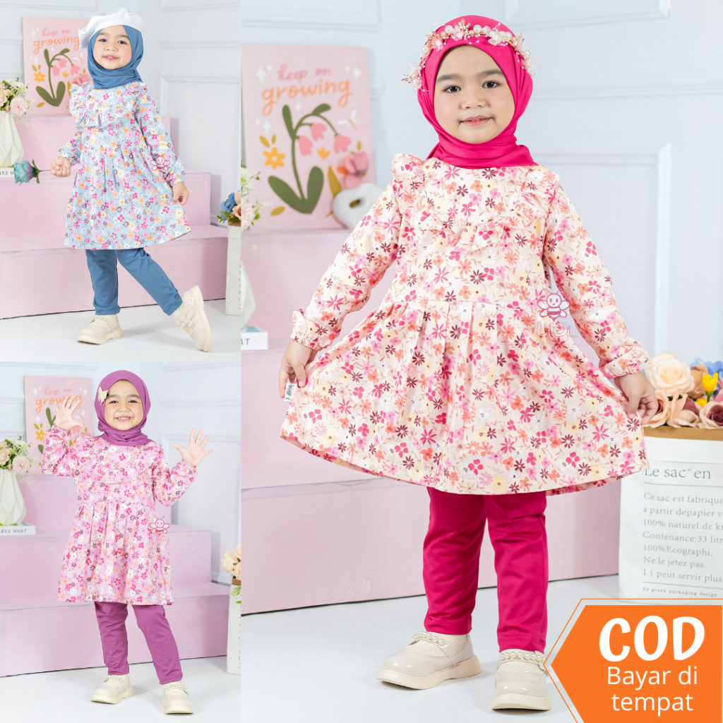 Celine One Set By Lilbi - Little Bee Boutique - Modern Girls Clothes - Muslim Girls Clothes - 2 ...