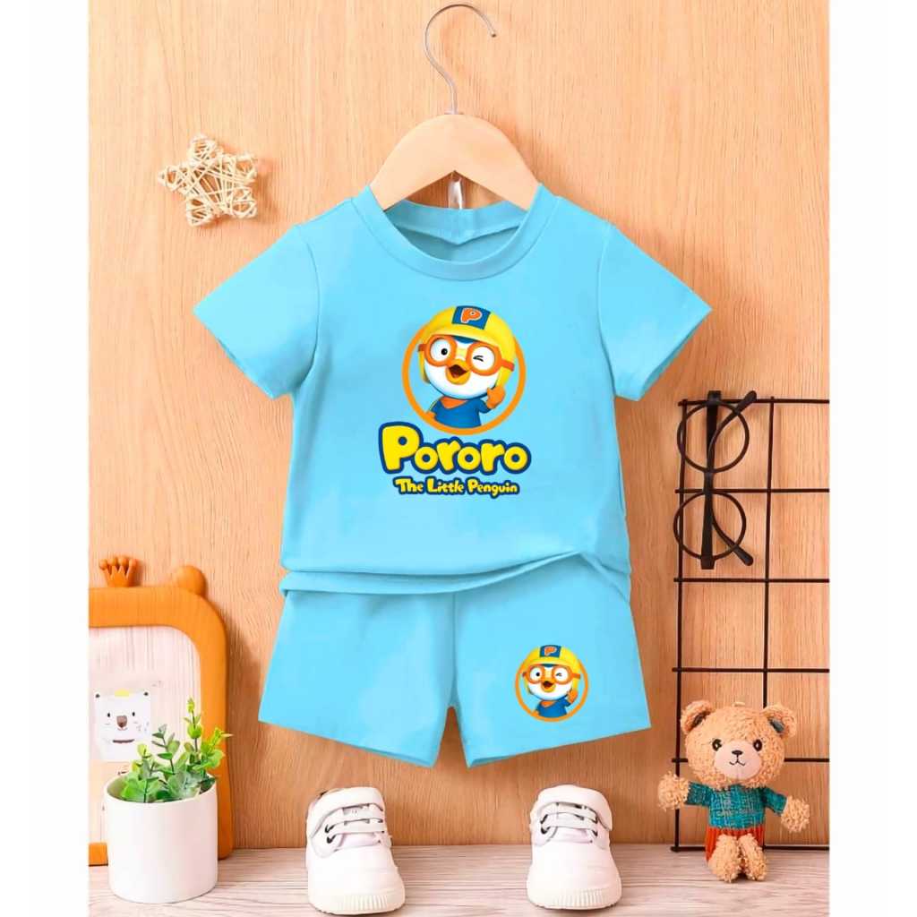 Pororo Boys Girls T-Shirt Sets Ages 1-8 Years | Shopee Malaysia