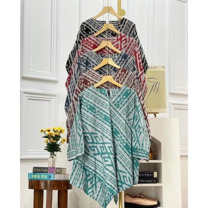 Songket BATIK Blouse Color BATIK Top Office Uniform | Shopee Malaysia