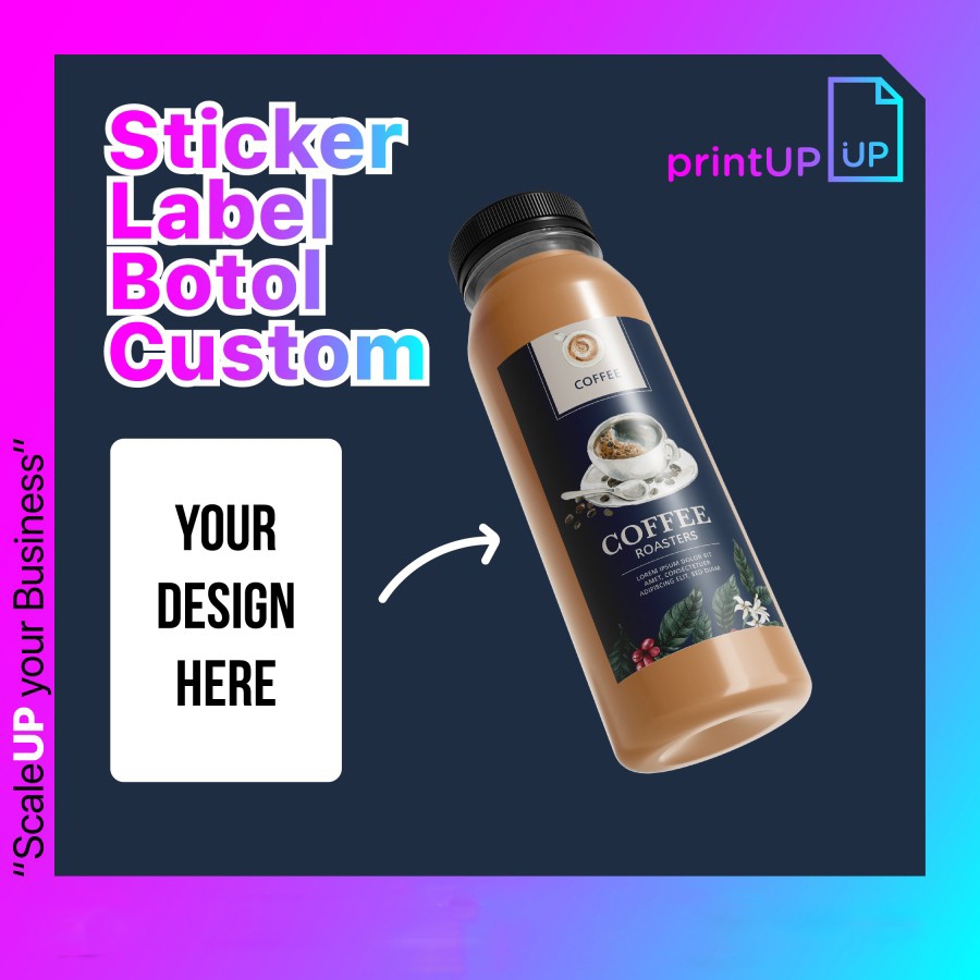 Print THE BOTTLE LABEL STICKER FOR LITERNED COFFEE DRINK PACKAGING ...