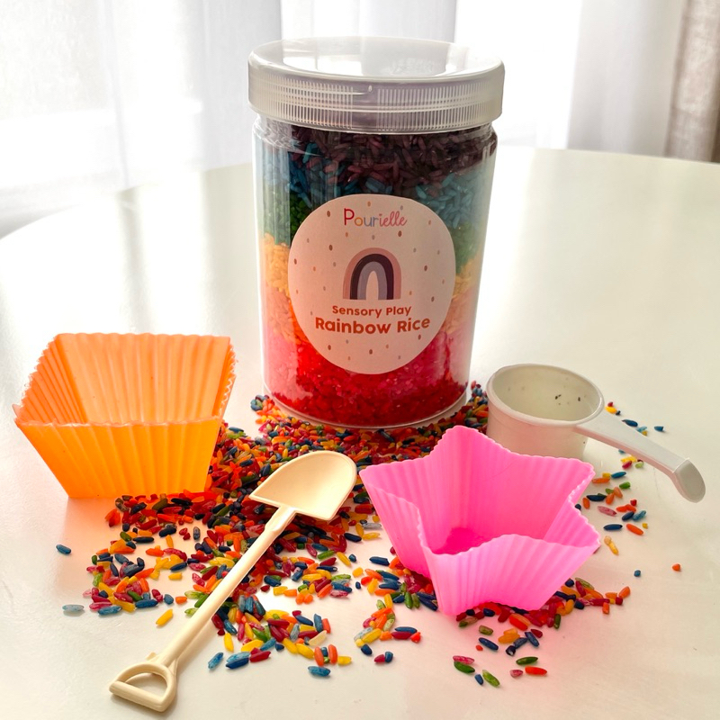 Sensory Play Set/sensory Play Rice/Rice Game 700g Rainbow/Rice Toy Set ...