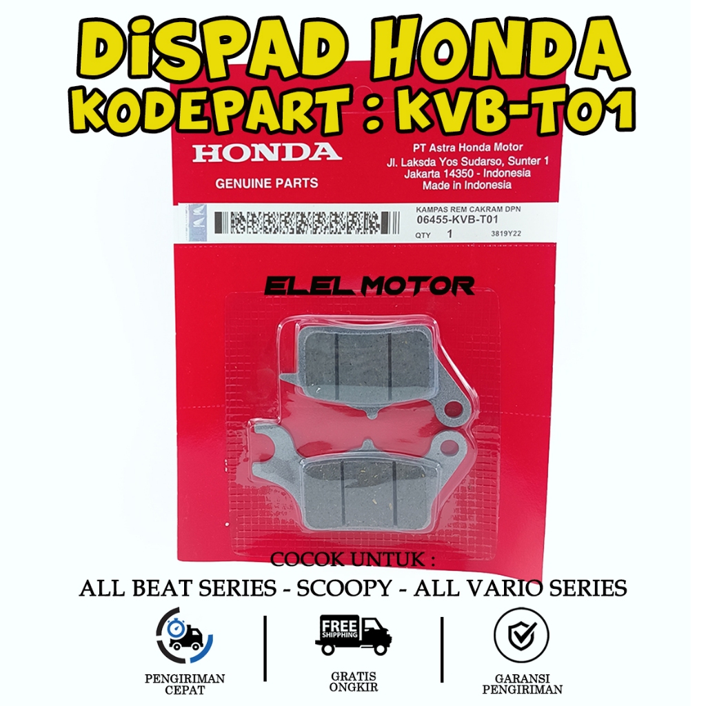 Disc Brake Pad Dispad Front Disc Pad Disped Dispet Honda BeAT Street ...