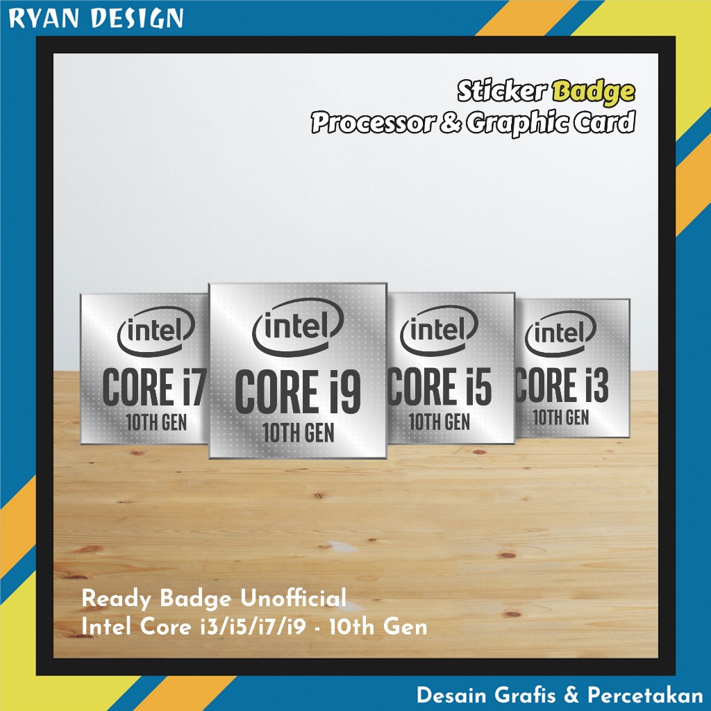 Intel Core Logo Sticker i3 i5 i7 i9 Gen 10 Processor Badge Sticker ...