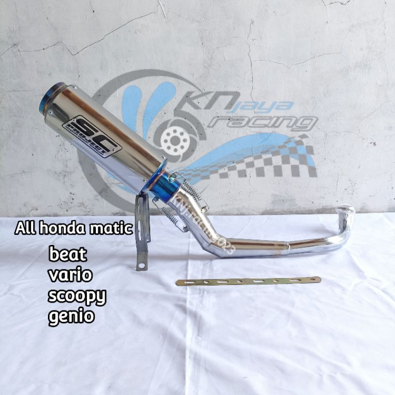 Sc PROJECT racing exhaust for beat/vario/scoopy/genio/ALL HONDA MATIC ...
