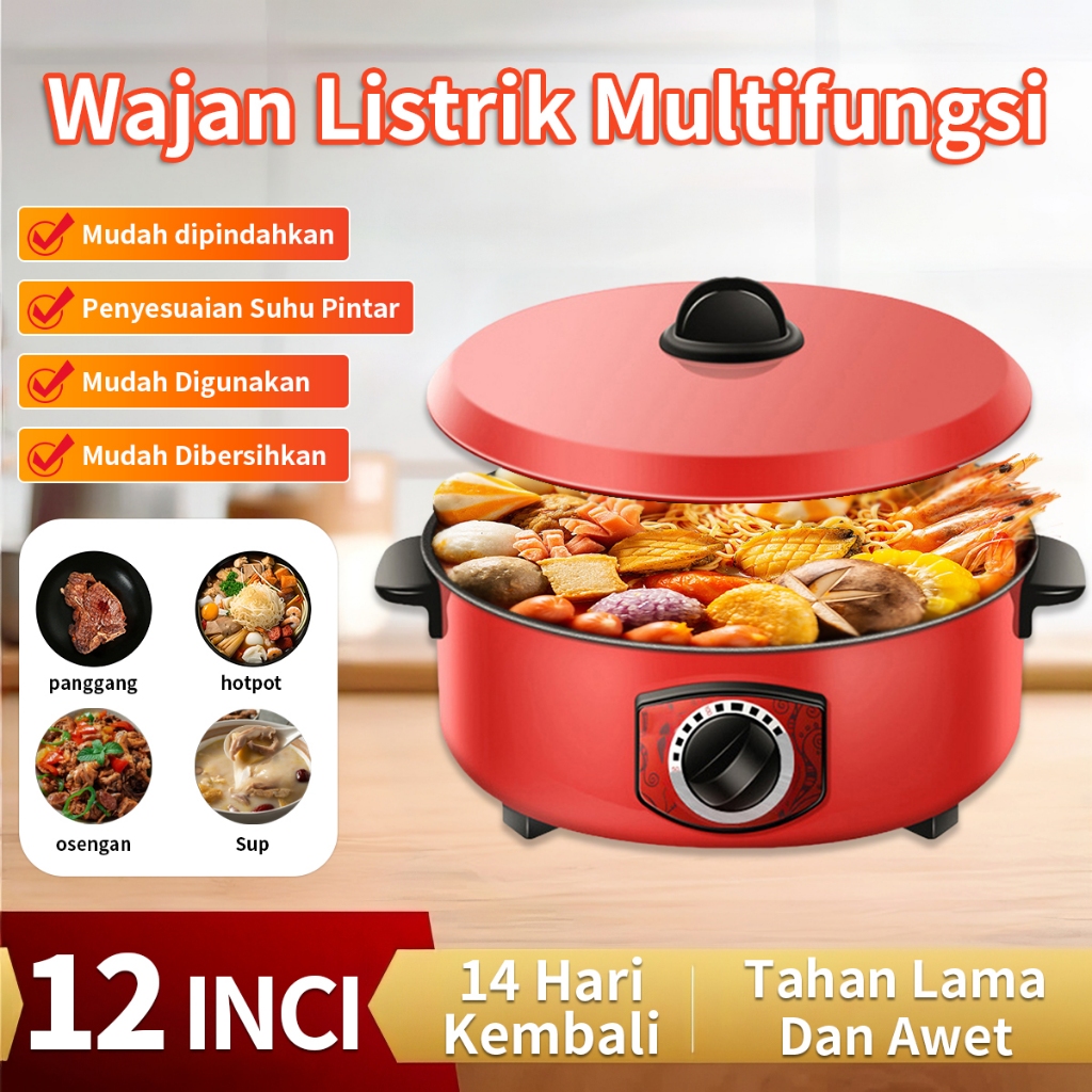 Multifunction Electric Pans Multipurpose Electric Frypan Electric ...