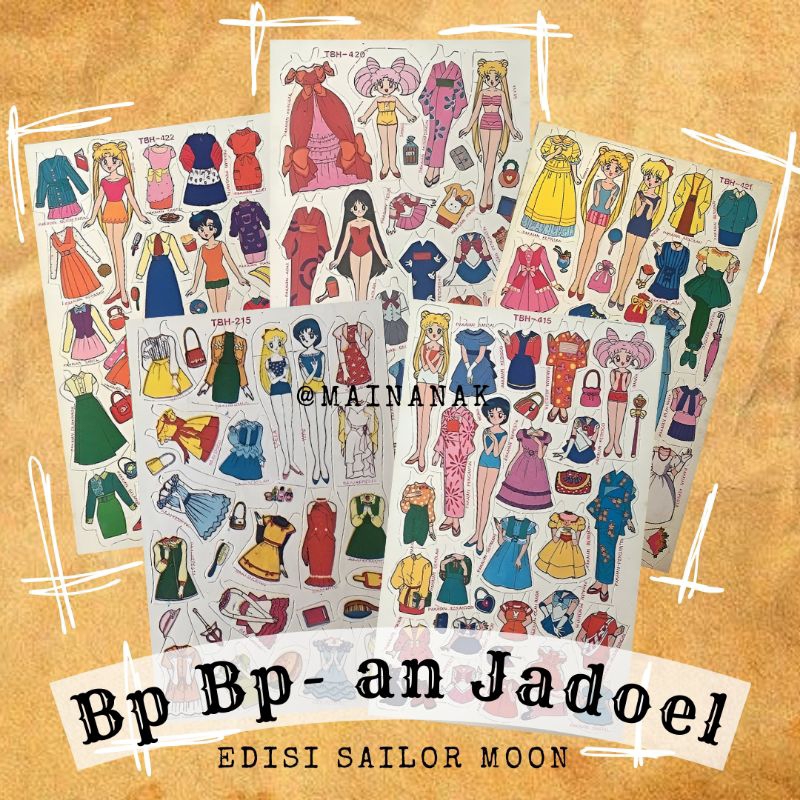 BP BP AN OLD SCHOOL SAILORMOON ASSEMBLE AND DISASSEMBLE PAPER PARENTS ...