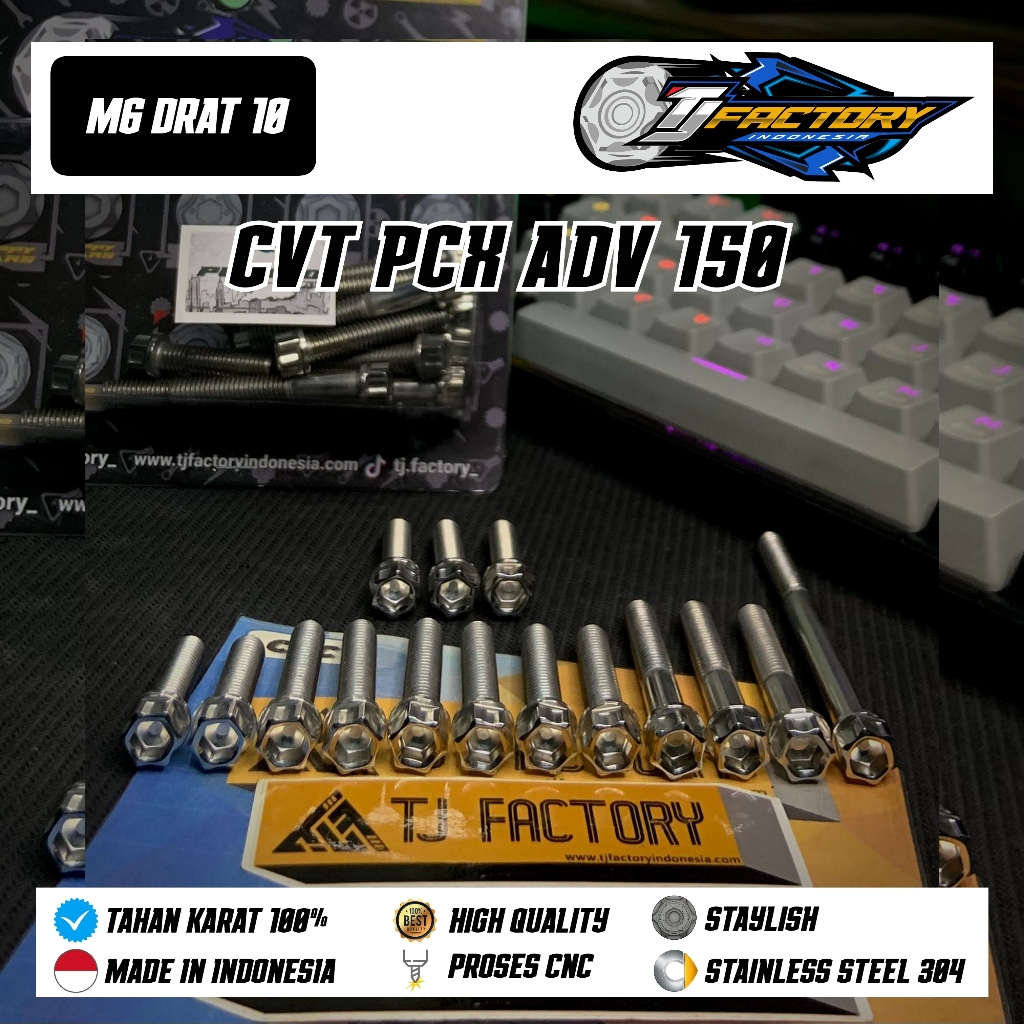 1 Set Probolt Bolts Bak CVT PCX ADV 150 Stainless CNC 2 Keys by TJ ...