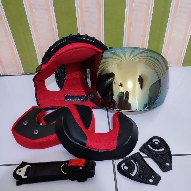 KYT DJ maru helmet foam, full set of cheek foam, neck foam, head foam ...