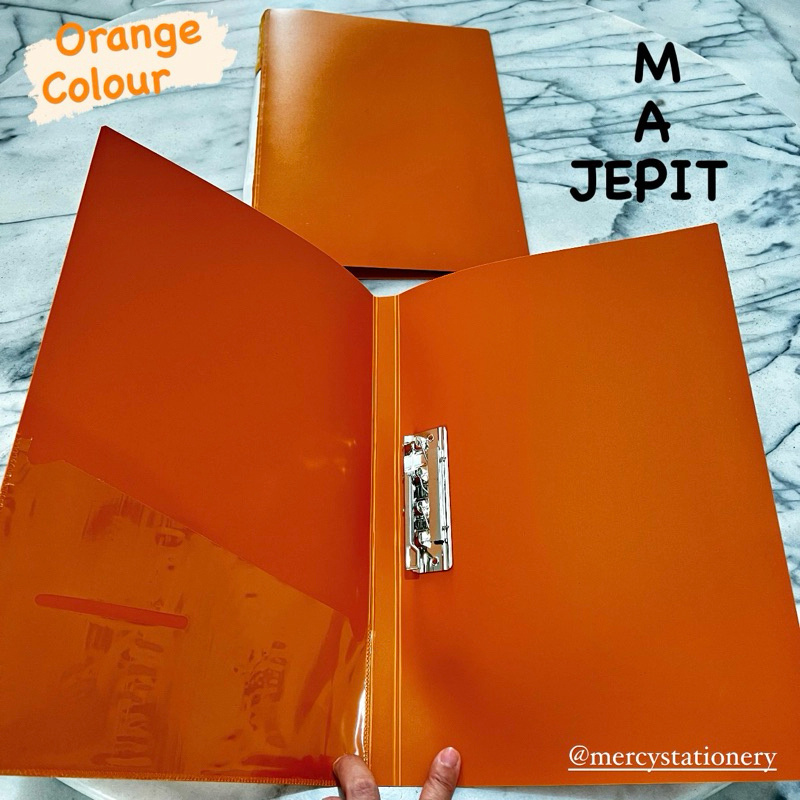 Map Clip File Press Map Iron Plastic Thick Rigid Map Clip Orange ...