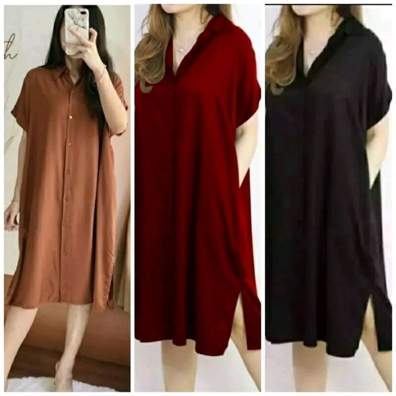 Nfr_fashion- Home Dress Plain full Front Buttons Latest Viral Busui ...