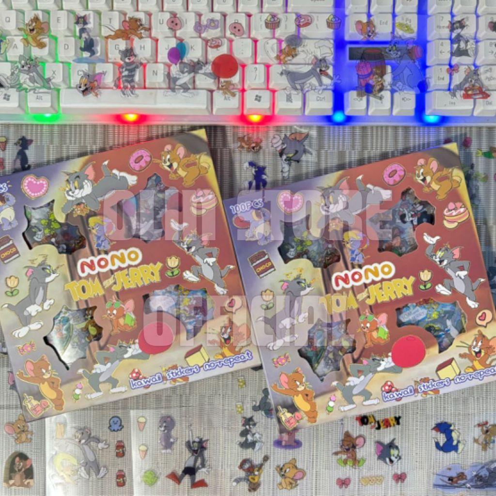 Nono Viral Tom & Jerry Sticker Cute Cartoon Sticker Contains 100 Sheets ...
