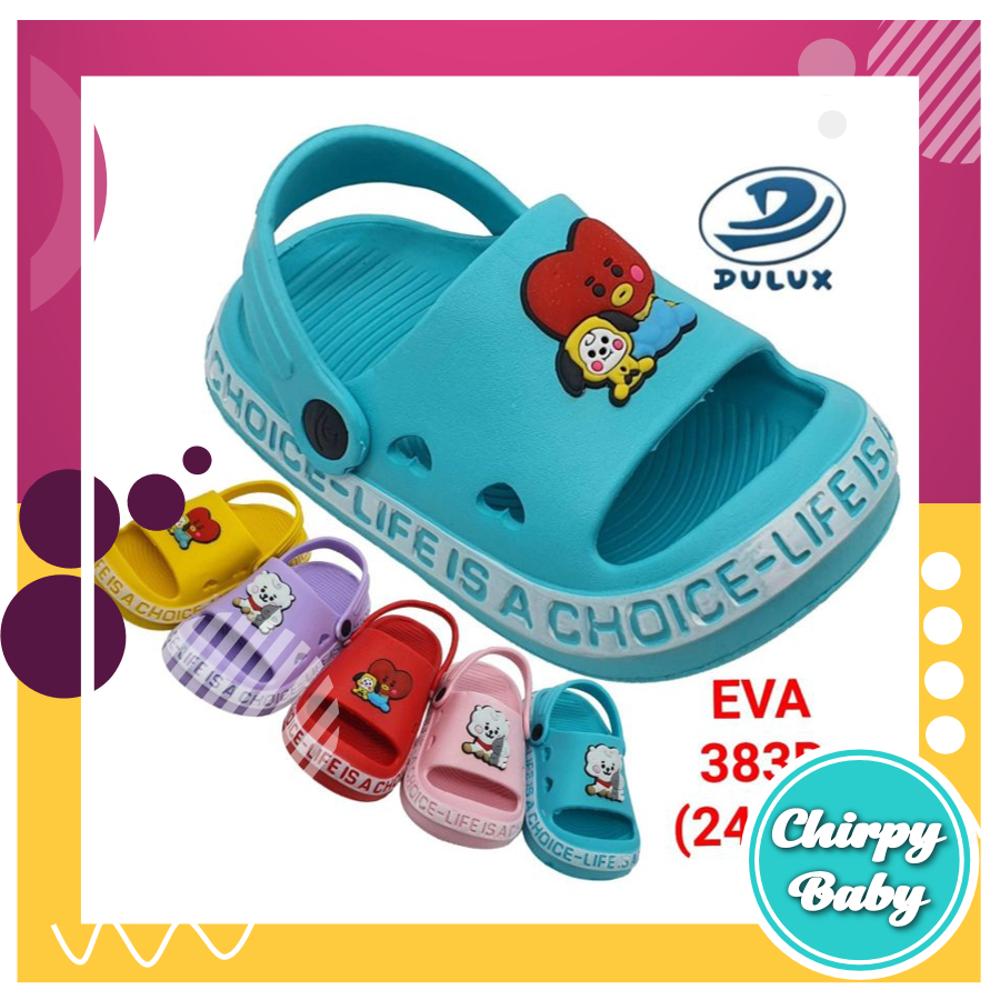 Dulux sandals BTS image front 2 CHARACTERS slop LET / Dulux children's ...