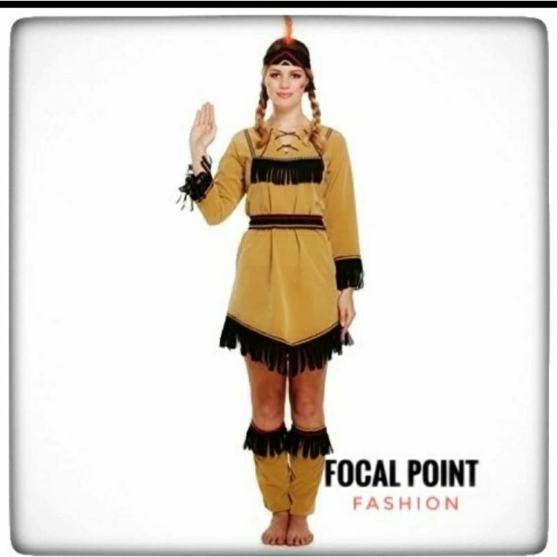 Indian native American costume Adult Women Pocahontas Halloween party ...