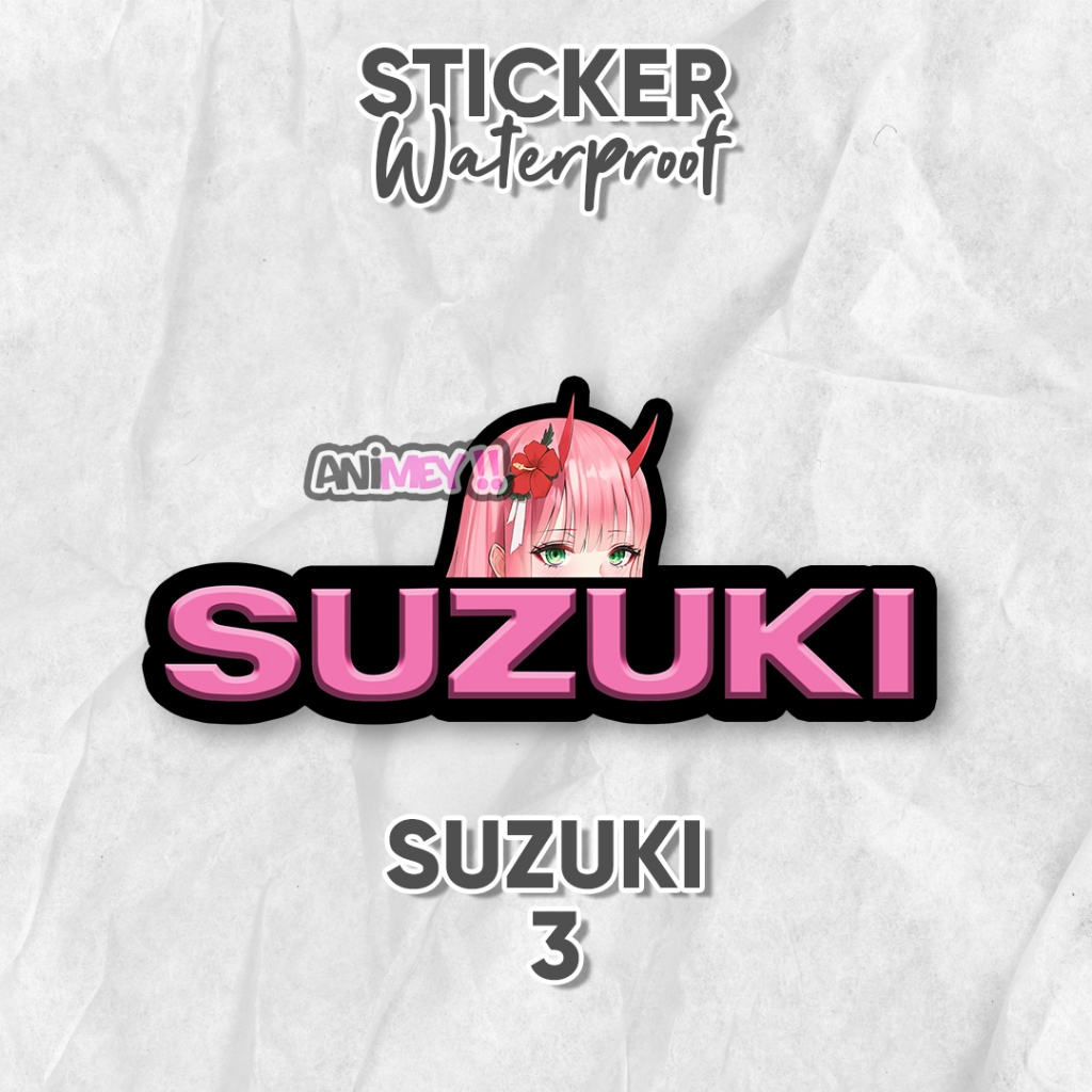 Suzuki Logo Anime Sticker/Waterproof Anime Sticker | Shopee Malaysia