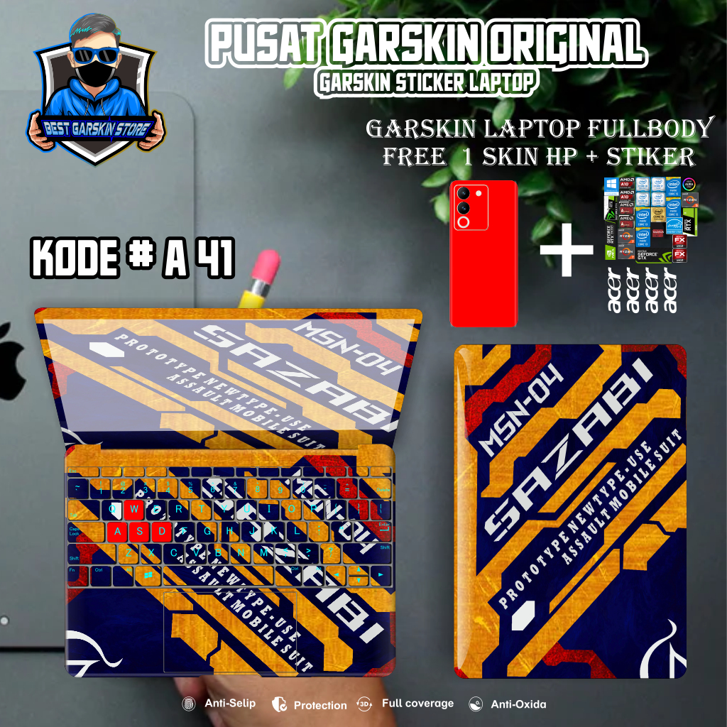 Garskin Laptop Full Body Code 41-45 Can request Your Own Picture FREE ...