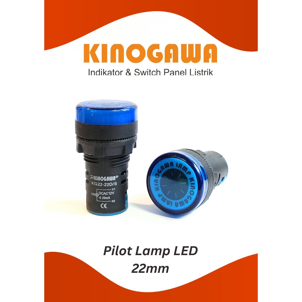 Pilot Lamp 22mm 12V Blue - Indicator Panel Light 22m Blue 12V | Shopee ...