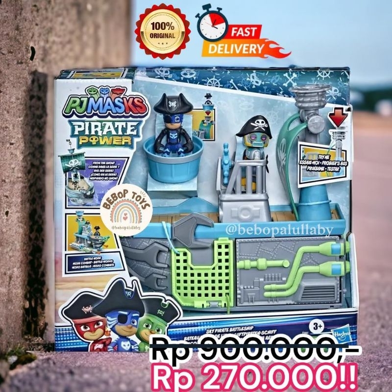 PJ MASKS ORIGINAL SKY PIRATE BATTLESHIP PJ MASK CATBOY OWLETTE ROMEO ...