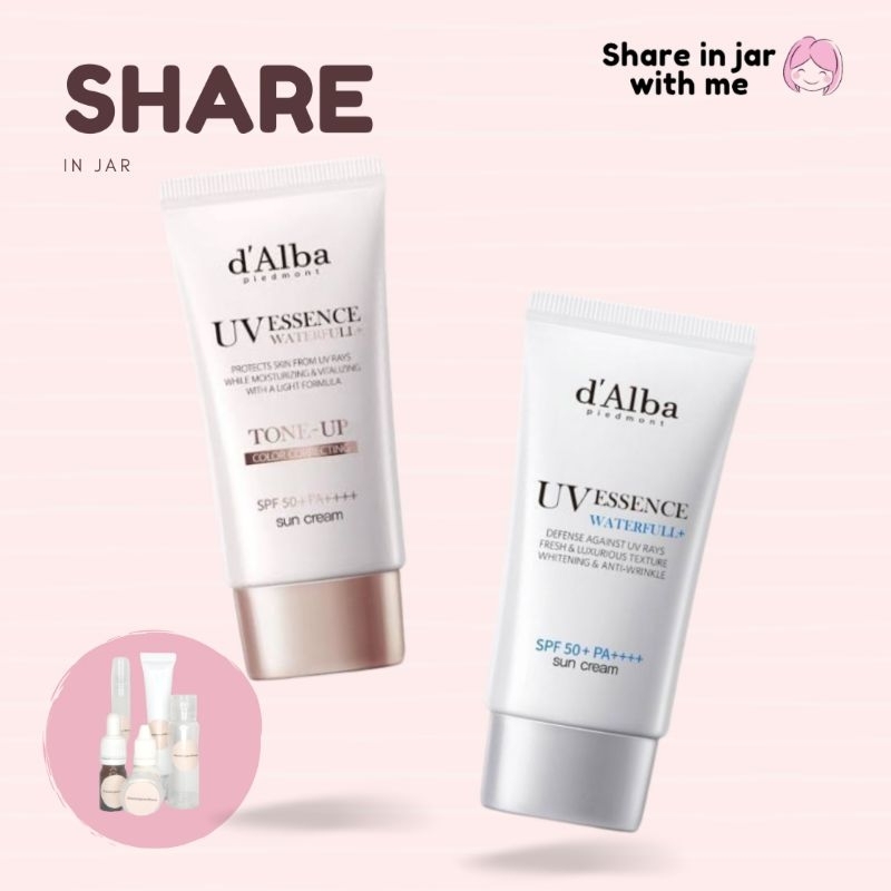(Share In Jar) D'Alba d Alba Dalba Waterfull UV Essence Tone Up Sun Cream Original | Shopee Malaysia