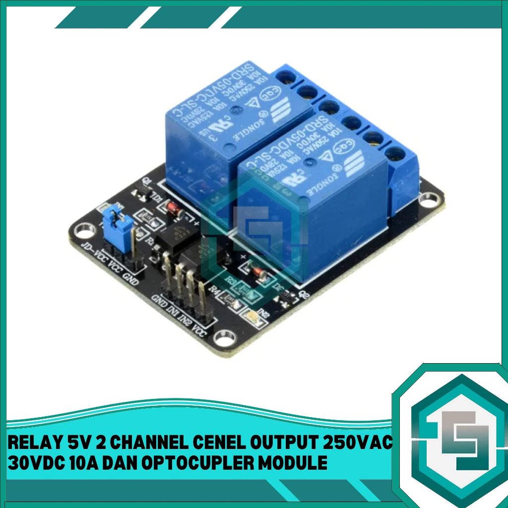 Relay 5V 2channel CENEL OUTPUT 250VAC 30VDC 10A And OPTOCUPLER MODULE ...