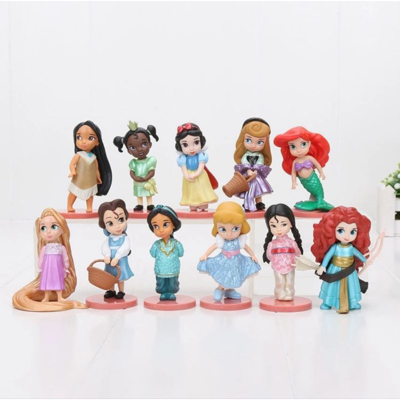 DISNEY PRINCESS STAND FIGURE CHARACTER cake Topper SET 11 PCS | Shopee ...