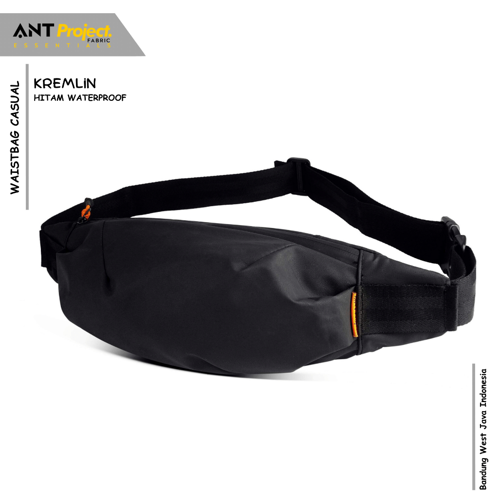 Ant PROJECT - Sling Bag Men KREMLIN Black Waterproof - Tas Shoulder ...