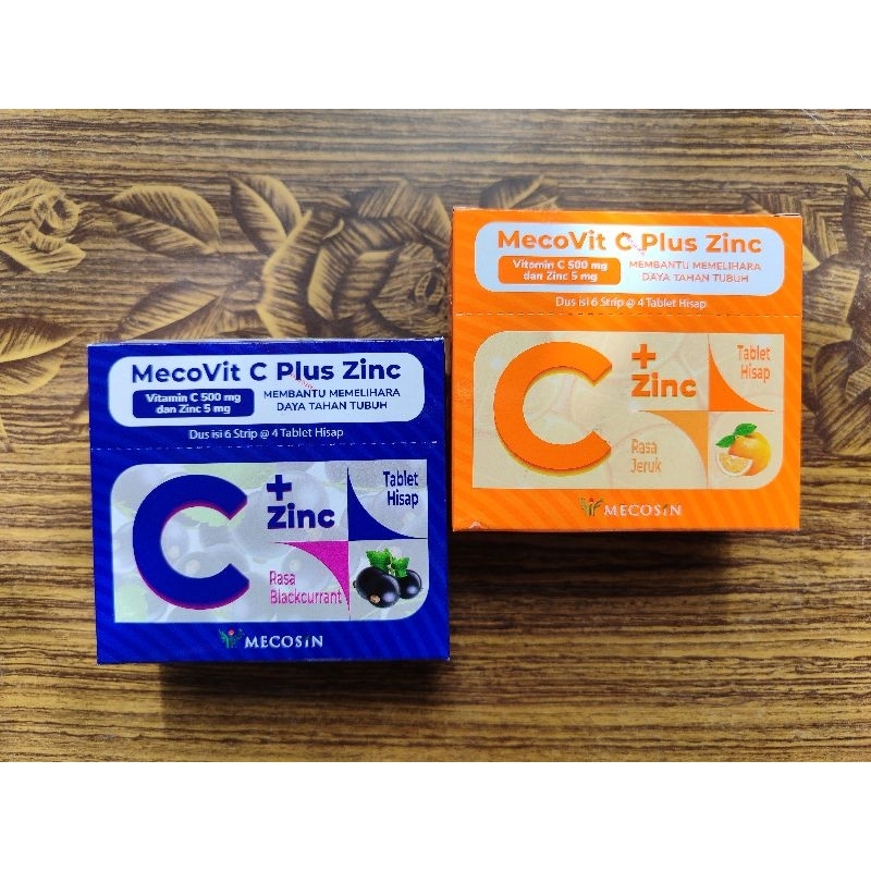Mecovit Vitamin C 500mg And Zinc Suction Tablets (1 box 24 Suction ...
