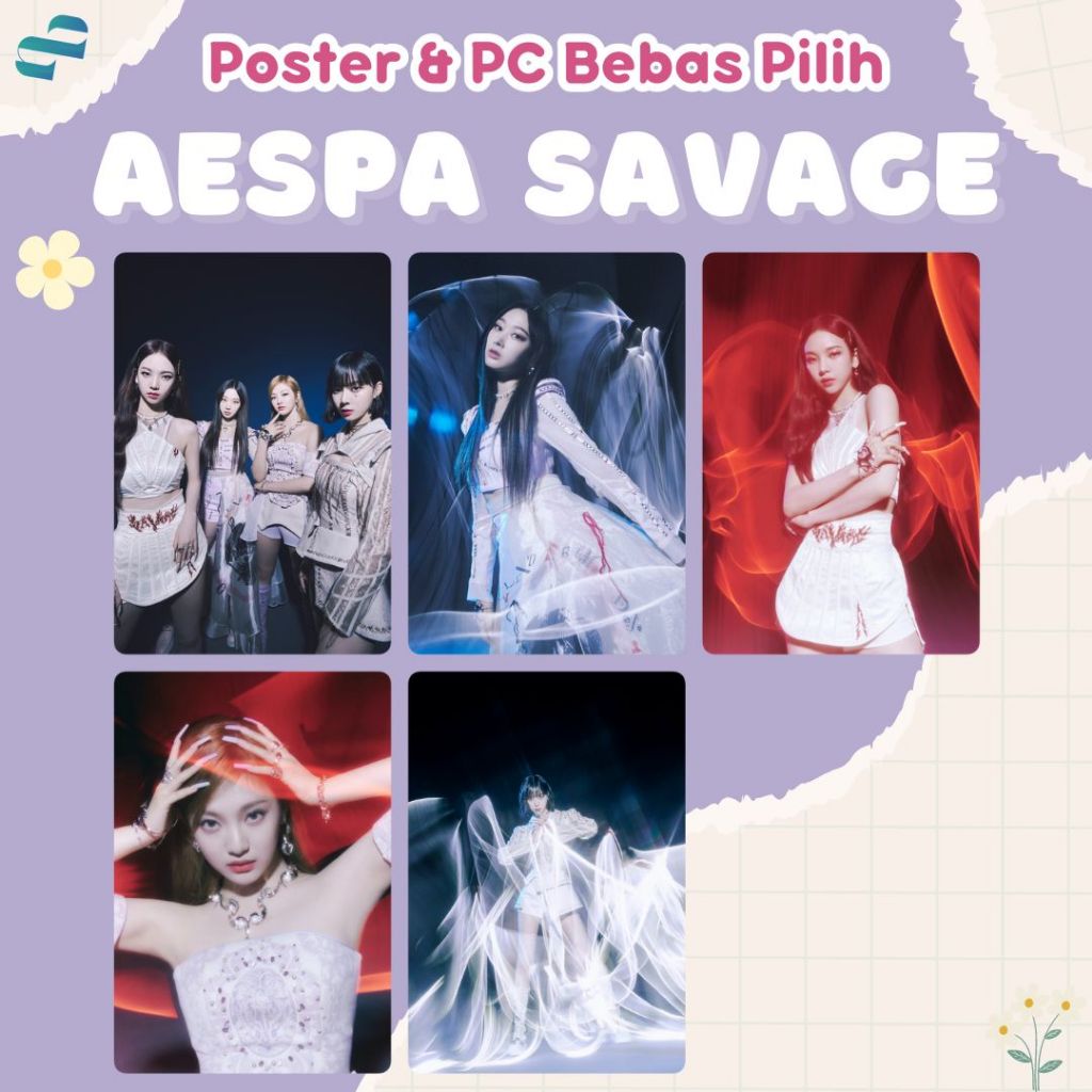 AESPA SAVAGE Poster | Kpop Poster A4 A5 A6 (Part B) | Shopee Malaysia