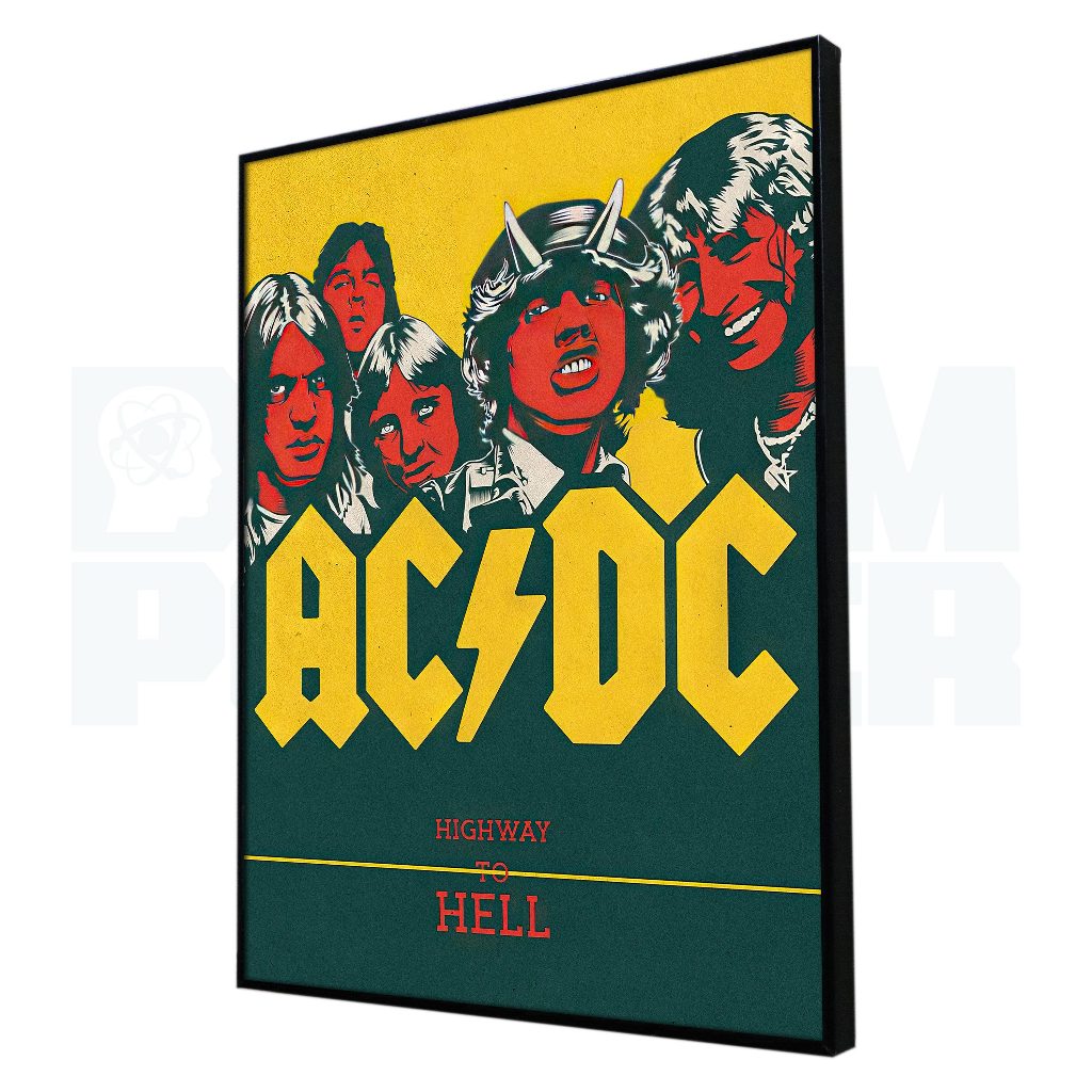 Frameblock Band Poster A3 Size 30x40 cm | Acdc Concert Poster v1 ...