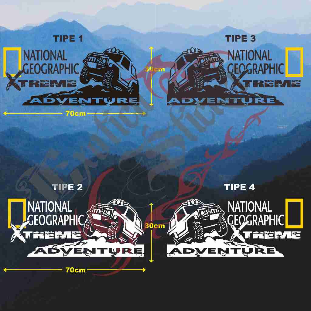 Cutting national geographic adventure 70 car window stickers | Shopee ...