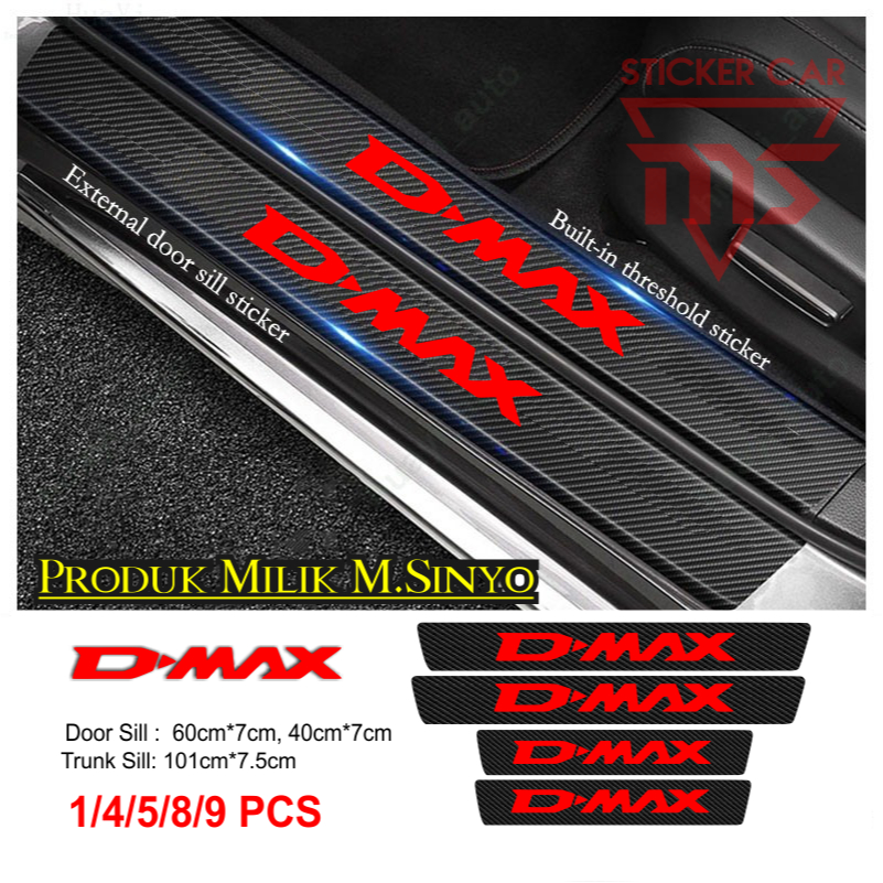 4pcs dmax d max carbon 3d protector door car stickers | Shopee Malaysia