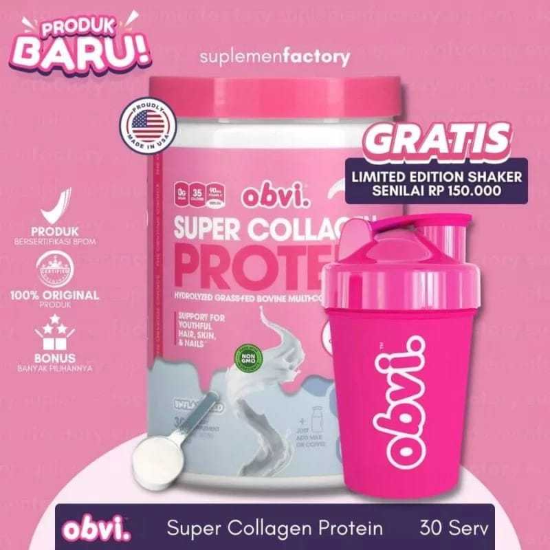 Obvi Super Collagen Protein 30 Servings 337 Gram Whey Protein Collagen ...