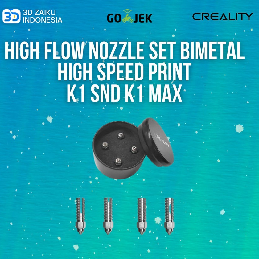 Creality K1 and K1 MAX High Flow Nozzle Set Bimetal High Speed Print ...