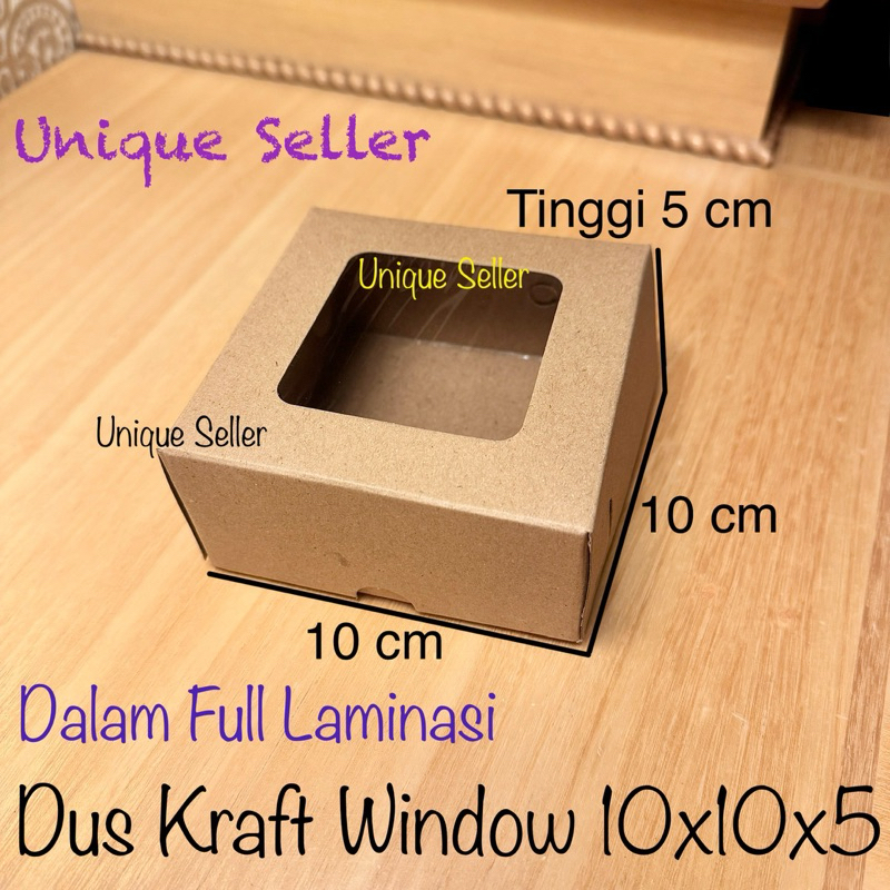 Donut Box contains 1 Uk 10x10x5 KRAFT WINDOW LAMINATION / Dimsum Box ...