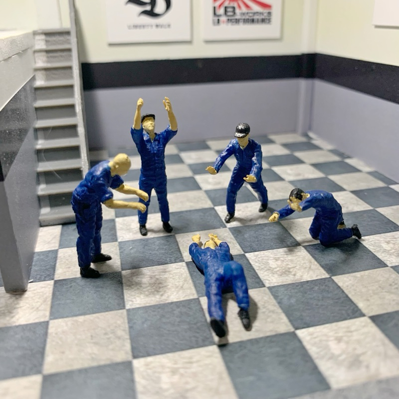 Set [content 5] 1:64 Mechanical Workshop Figures for Miniscale ...