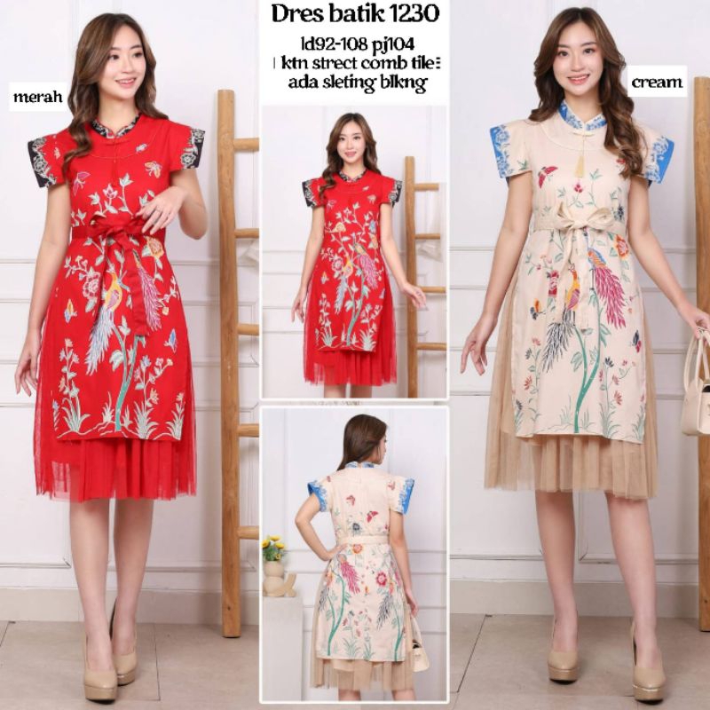 MERAH Cheongsam DRESS Chinese New Year DRESS Red DRESS | Shopee Malaysia