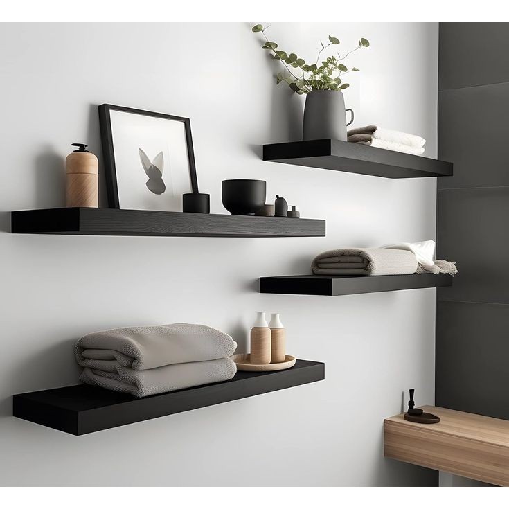 The newest minimalist floating wall shelf, the latest model, with color ...