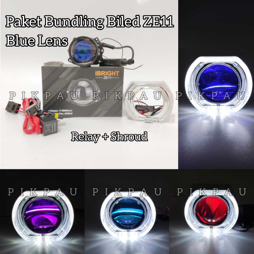 Bundling Package Biled ZE11 Original Blue Lens 2.5inc Complete Package ...