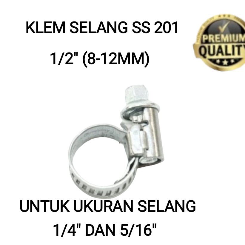 Ss Hose Clamps 1/2" to 1" Hose Clamps SS 201-1/2" (8-12mm) | Shopee ...
