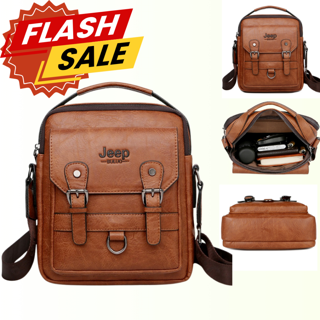 Premium WATER PROOF MEN'S LEATHER JEEP BAG CURREN 8642 || Waterproof ...