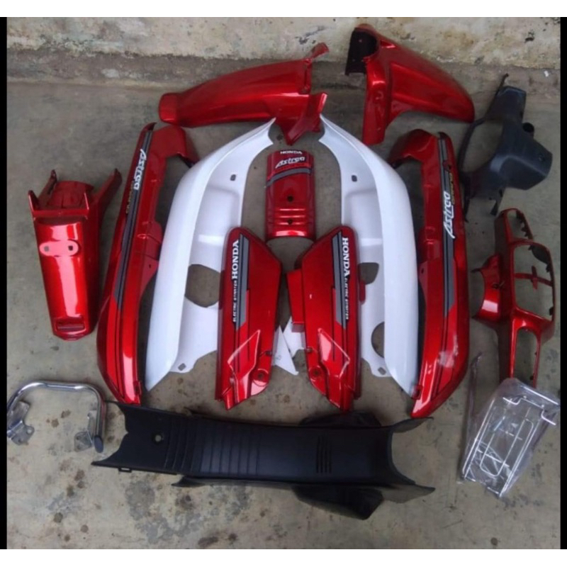 MERAH Tepong body package, wing shield, clamp rack, fender, Grand Bulus ...