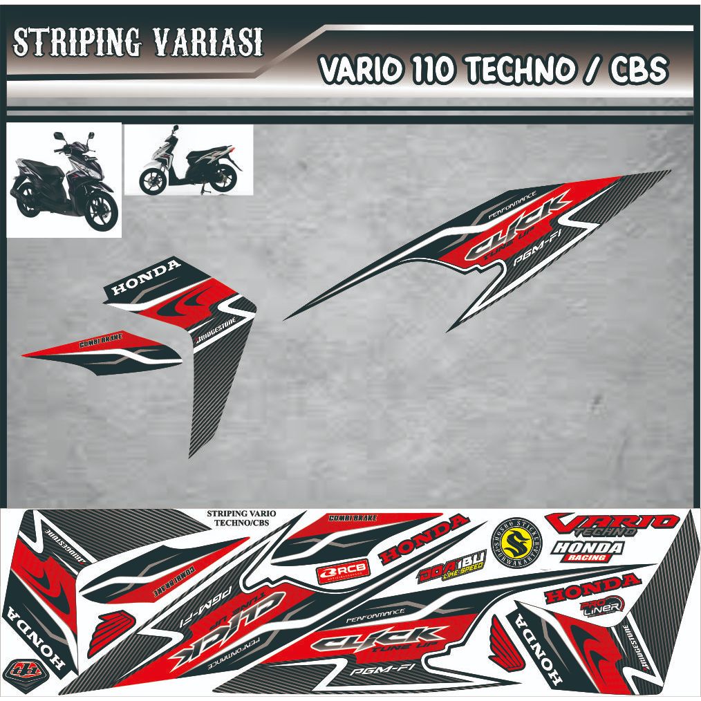 Honda VARIO TECHNO 110 OLD Motorcycle STRIPING/VARIO CBS TECHNO OLD 110 ...